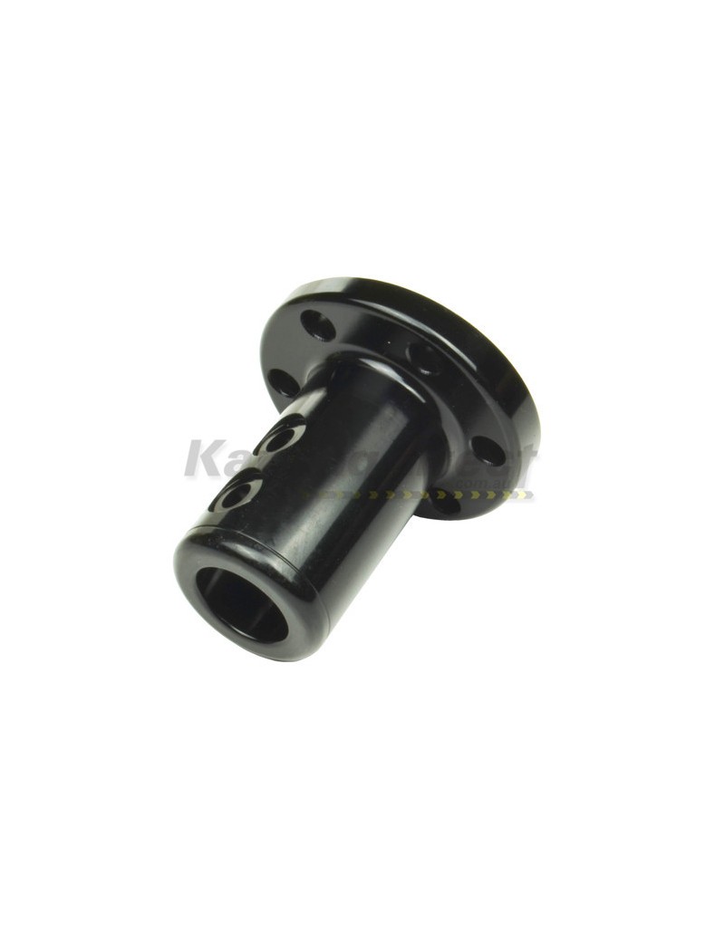 Steering Boss Straight Flat - Black 20mm Shaft