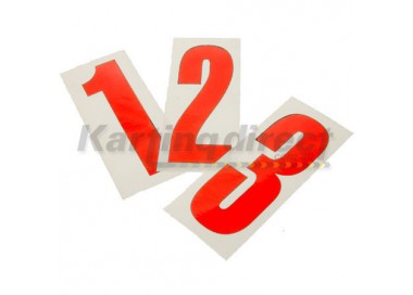 Number 5 decal Large red sticker