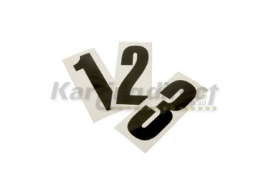 Number 6 decal Small black sticker Suit side pods