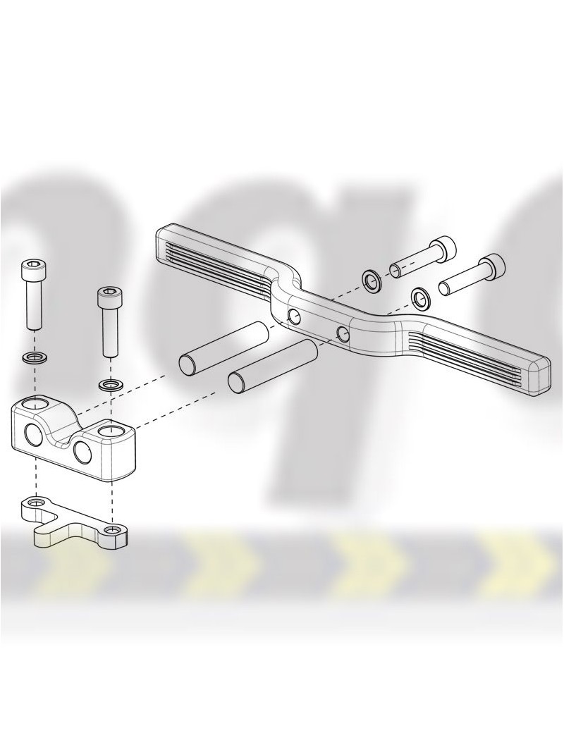 Alloy Heel Rest - Please check diagram to see if it suits your chassis