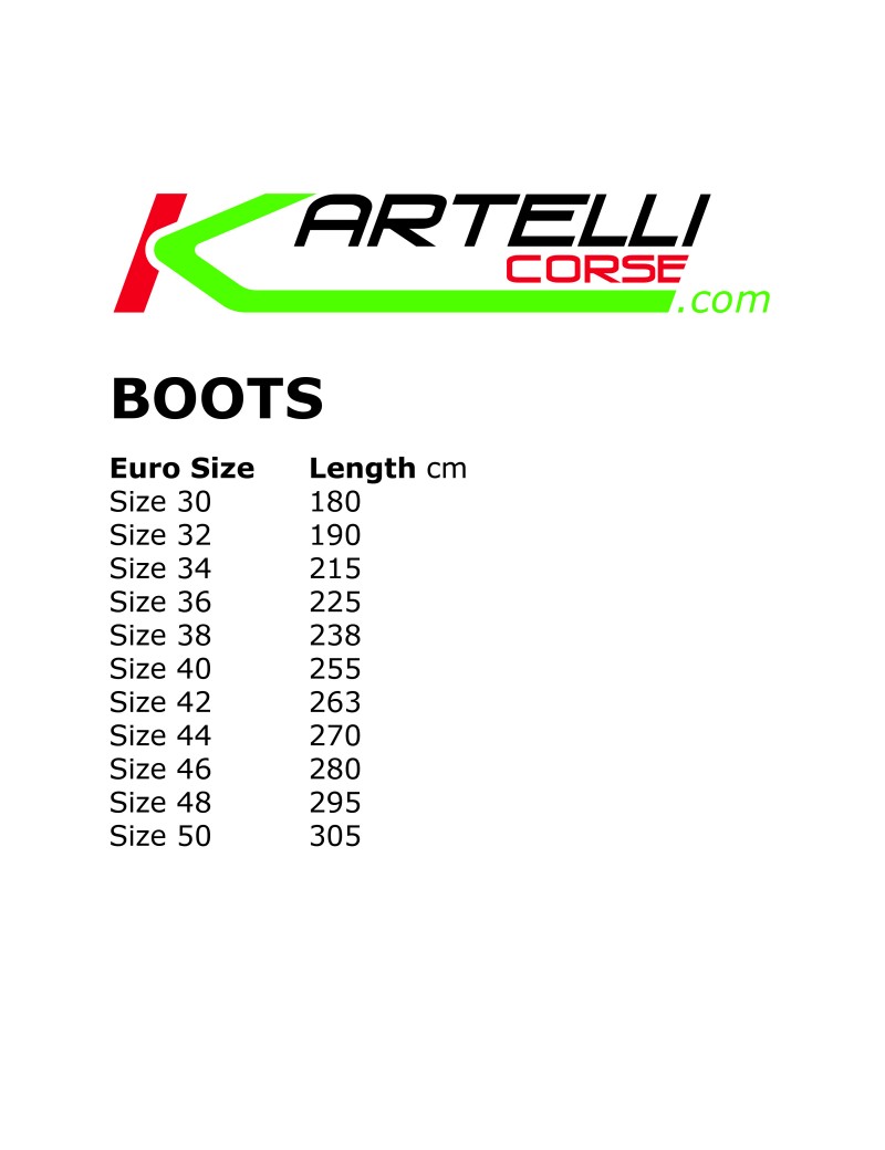 Kartelli KIDS Boots Choose Size - Kart Race Boots - Size 30 to 38