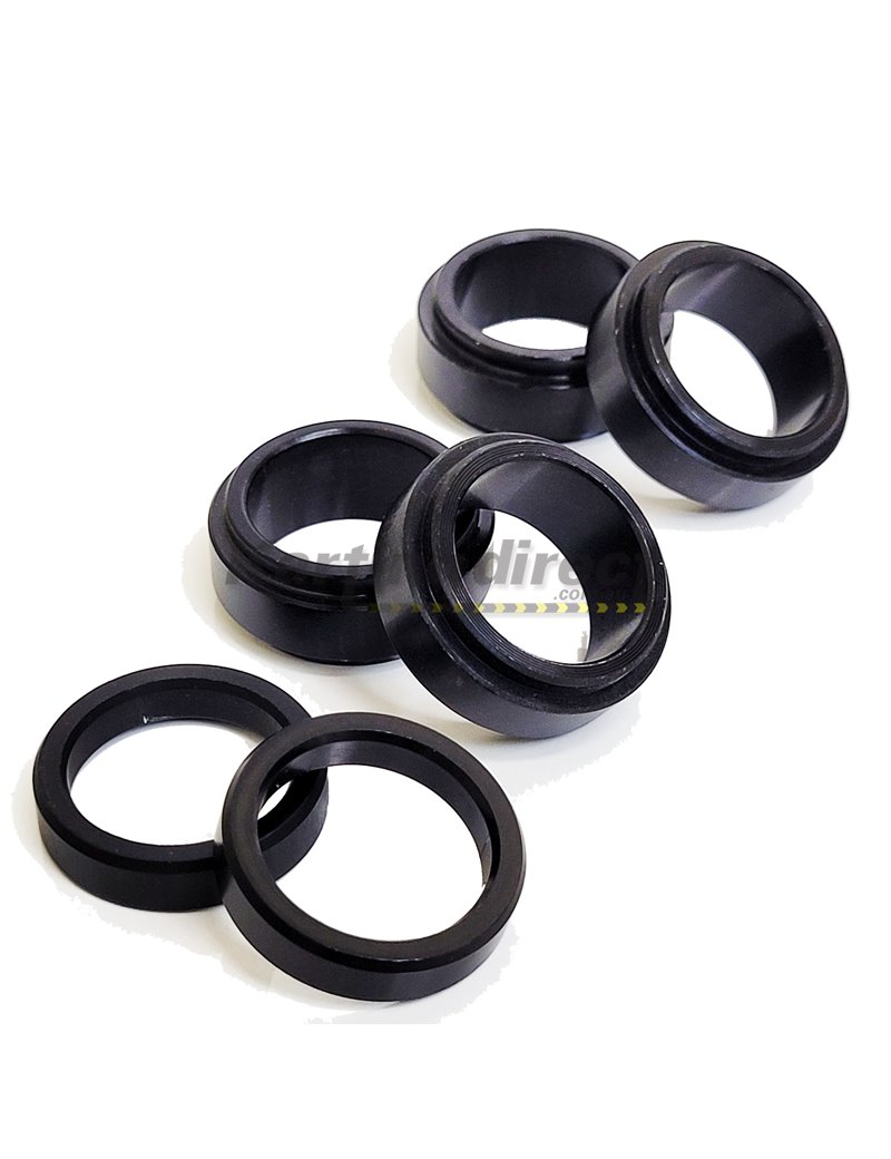 Front Stub Axle Wheel Spacer 4 - 10mm x 17mm 2- 5mm x 17mm Set - BLACK ...