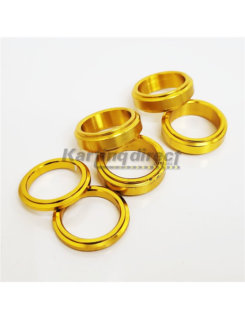Front Stub Axle Wheel Spacer 4 - 10mm x 17mm 2- 5mm x 17mm Set - GOLD ...