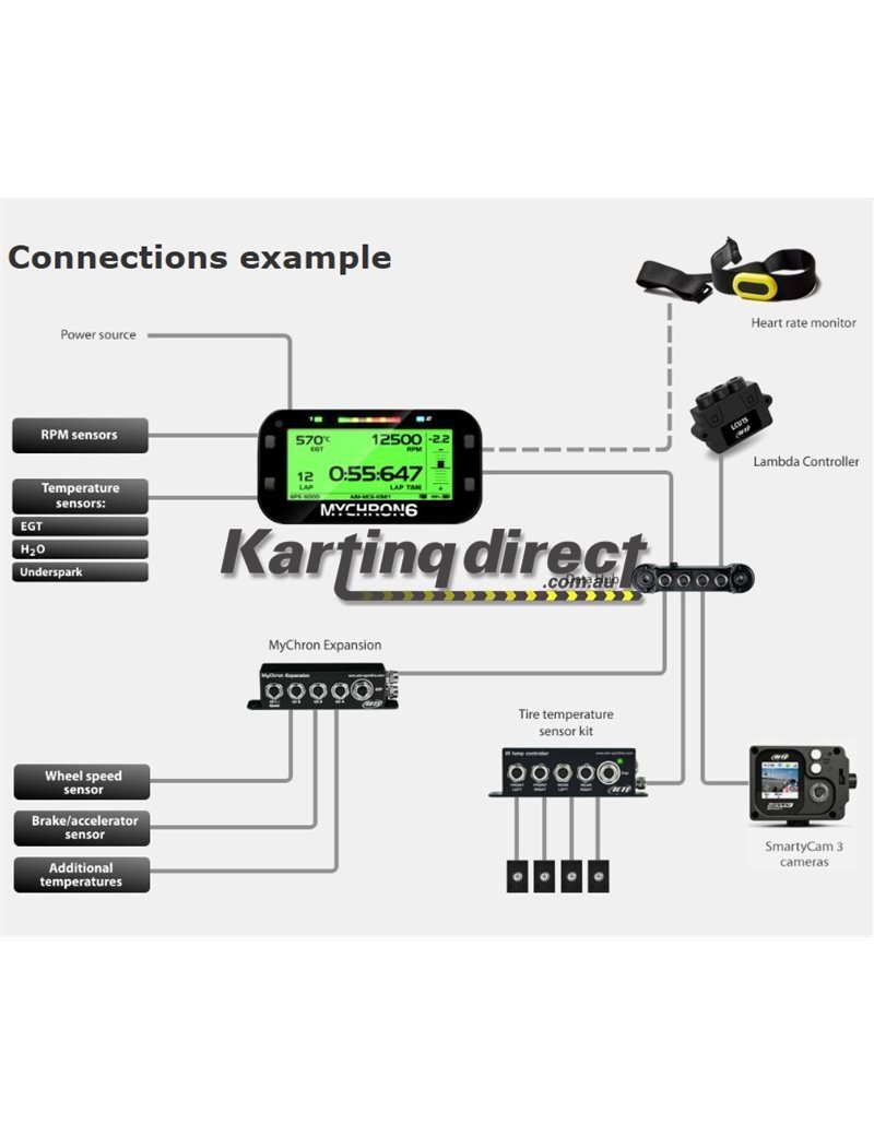 Aim MyChron 6 2T MyChron 6 2T with Water Temp Sensor H2O